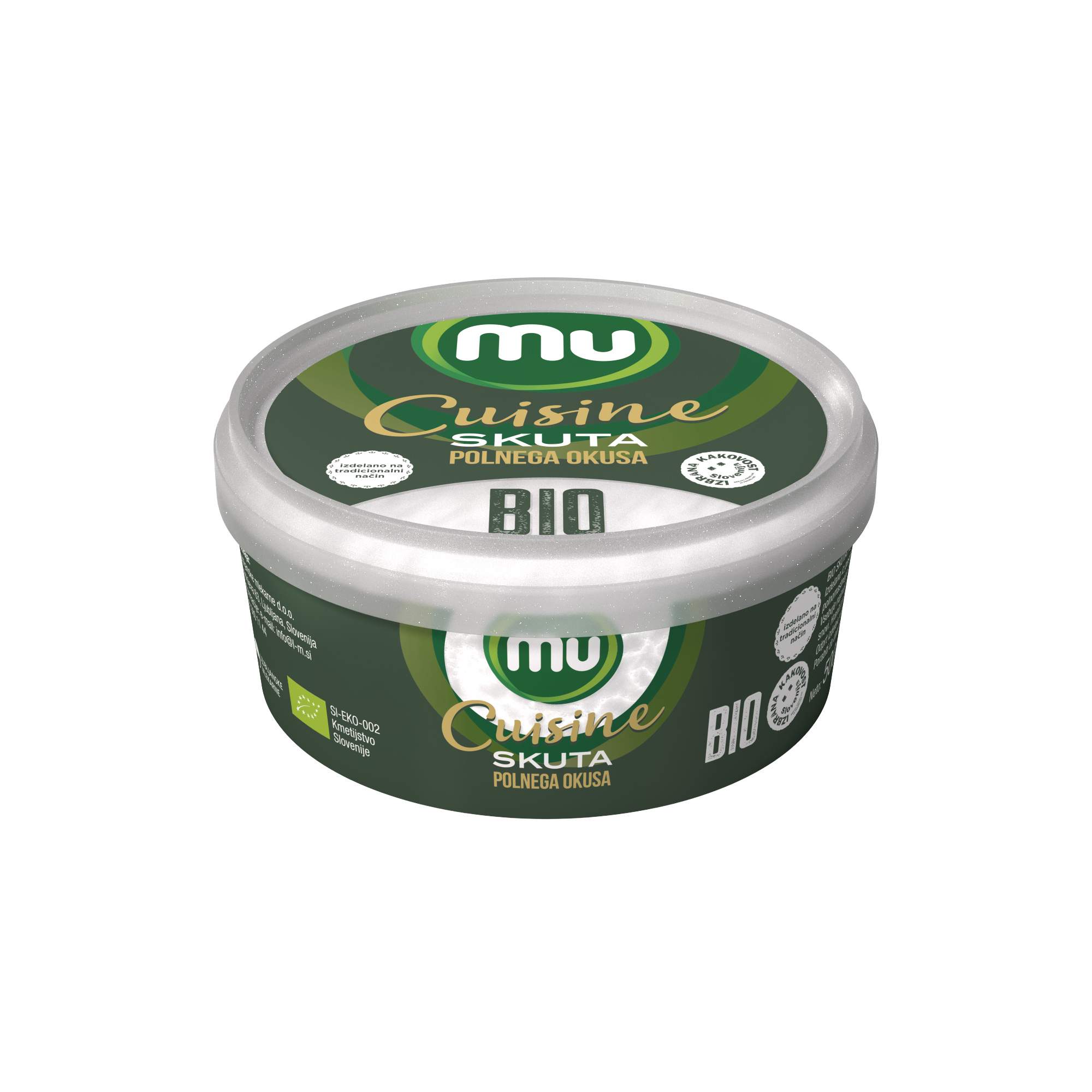 Mu Cuisine BIO nepasirana skuta 40 % m. m. - Ljubljanske mlekarne