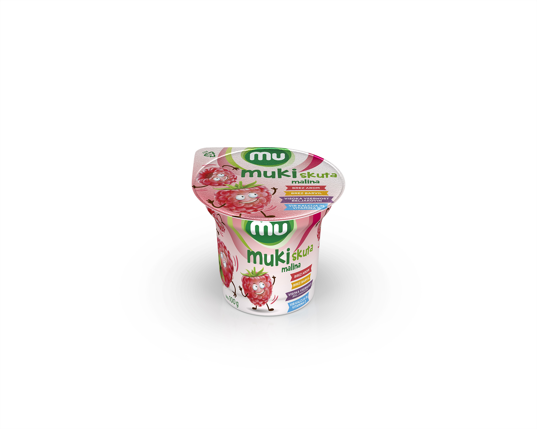 Mu muki smooth quark; raspberry - Ljubljanske mlekarne